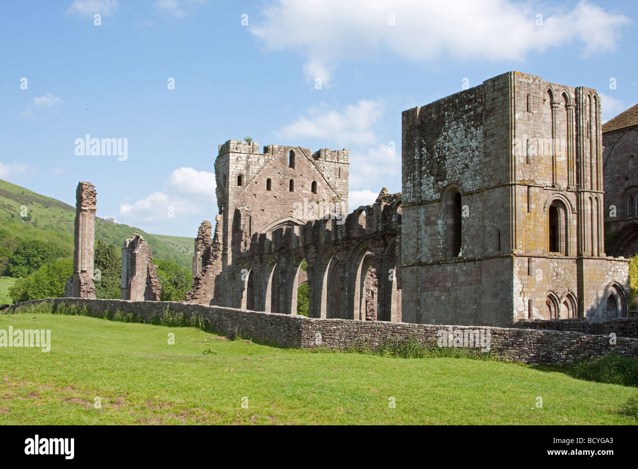 Llanthony Priory in the Black Mountains, Wales Stock Photo - Alamy