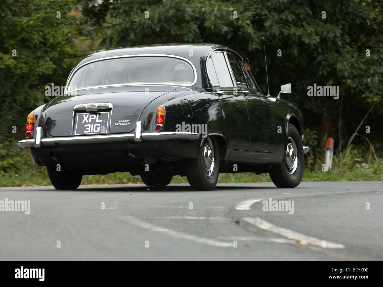 Daimler Sovereign classic British luxury saloon cornering fast. Series ...