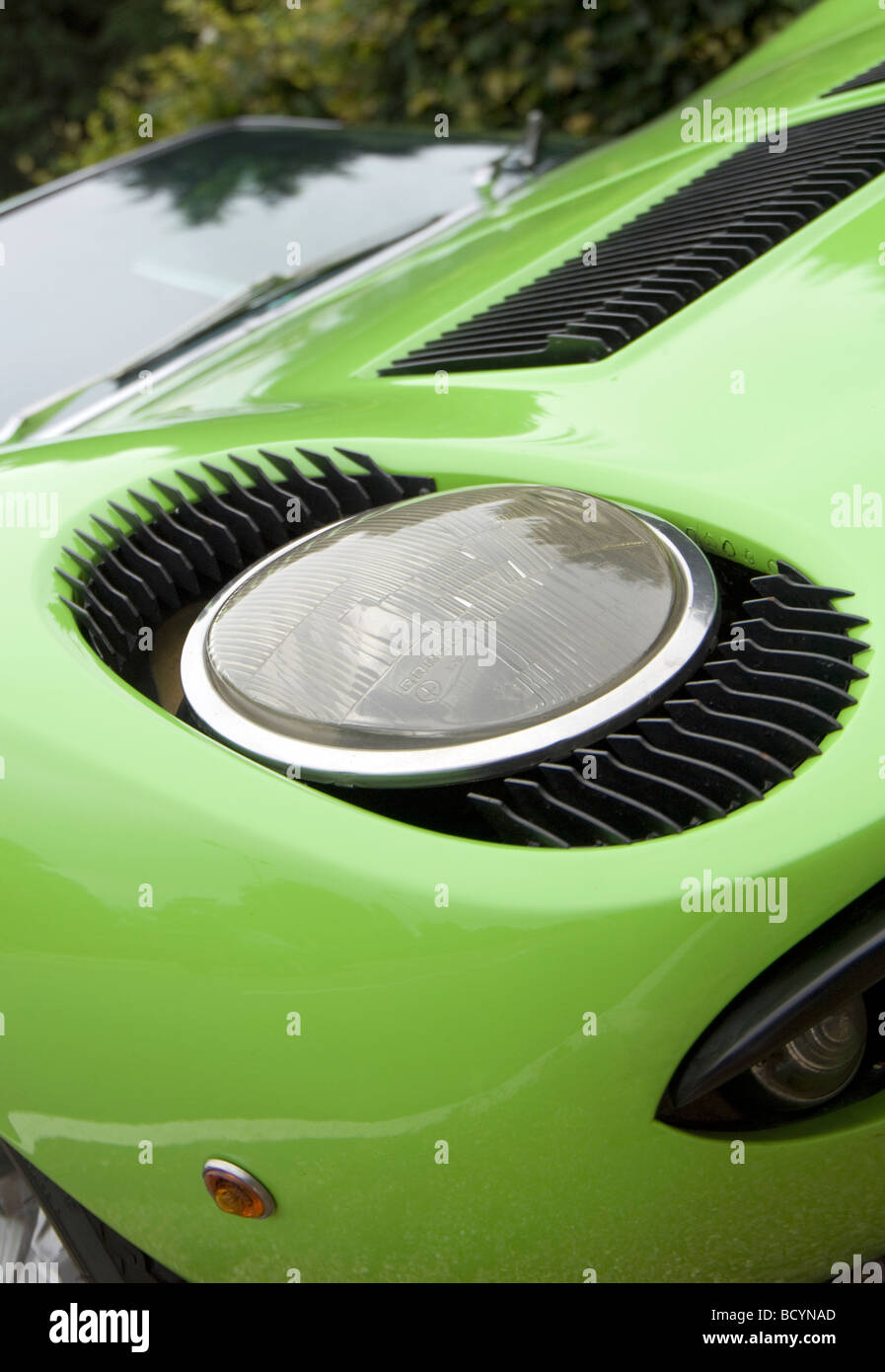 Lamborghini Muira classic Italian super car headlight with eye lashed ...