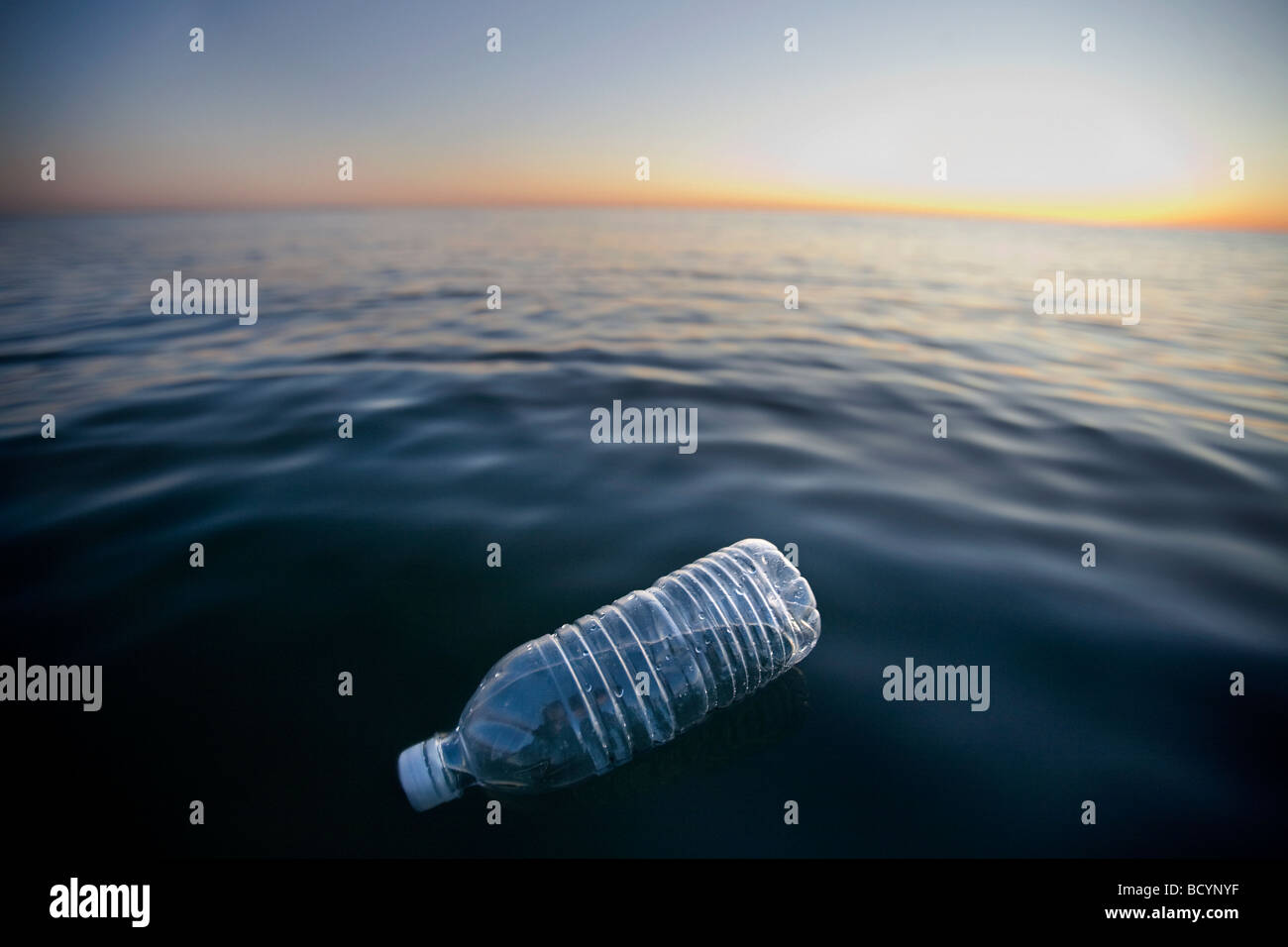 Plastic Water Bottle Floating in Pacific Ocean, Santa Monica ... Plastic Water Bottle Floating in Pacific Ocean, Santa Monica ...
