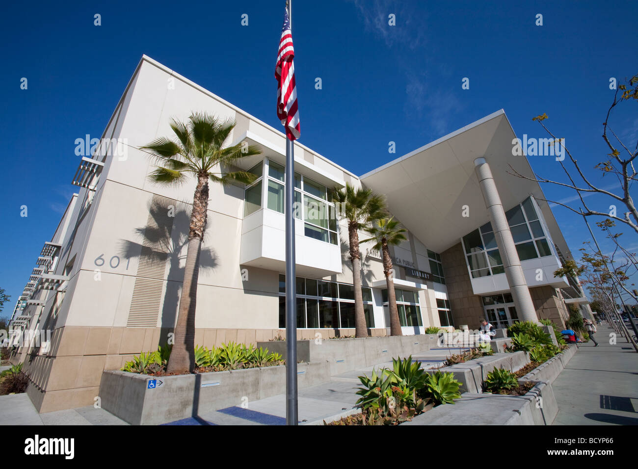 The Santa Monica Library. Los Angeles County, California, USA Stock ...