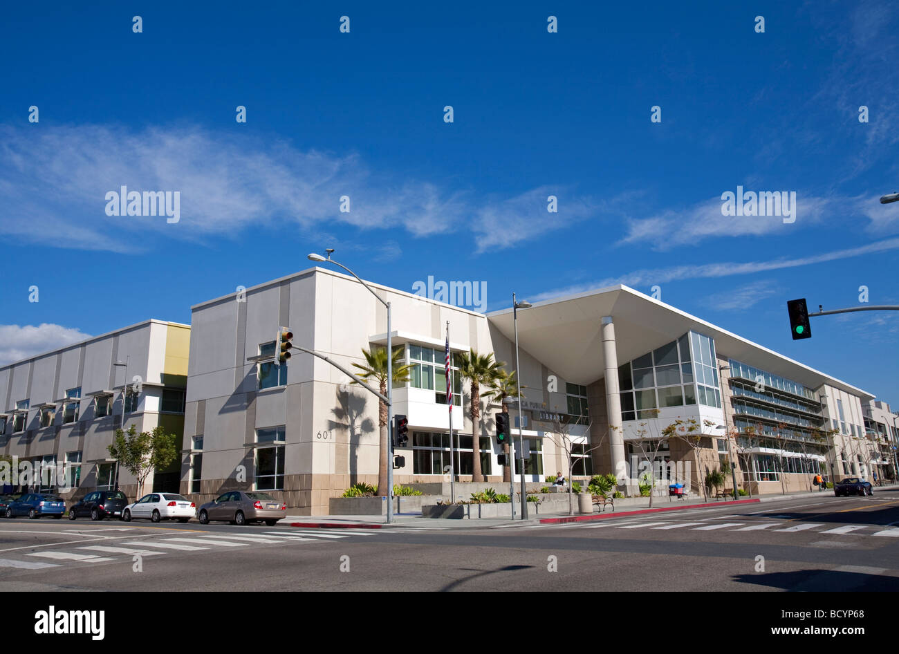 The Santa Monica Library. Los Angeles County, California, USA Stock ...