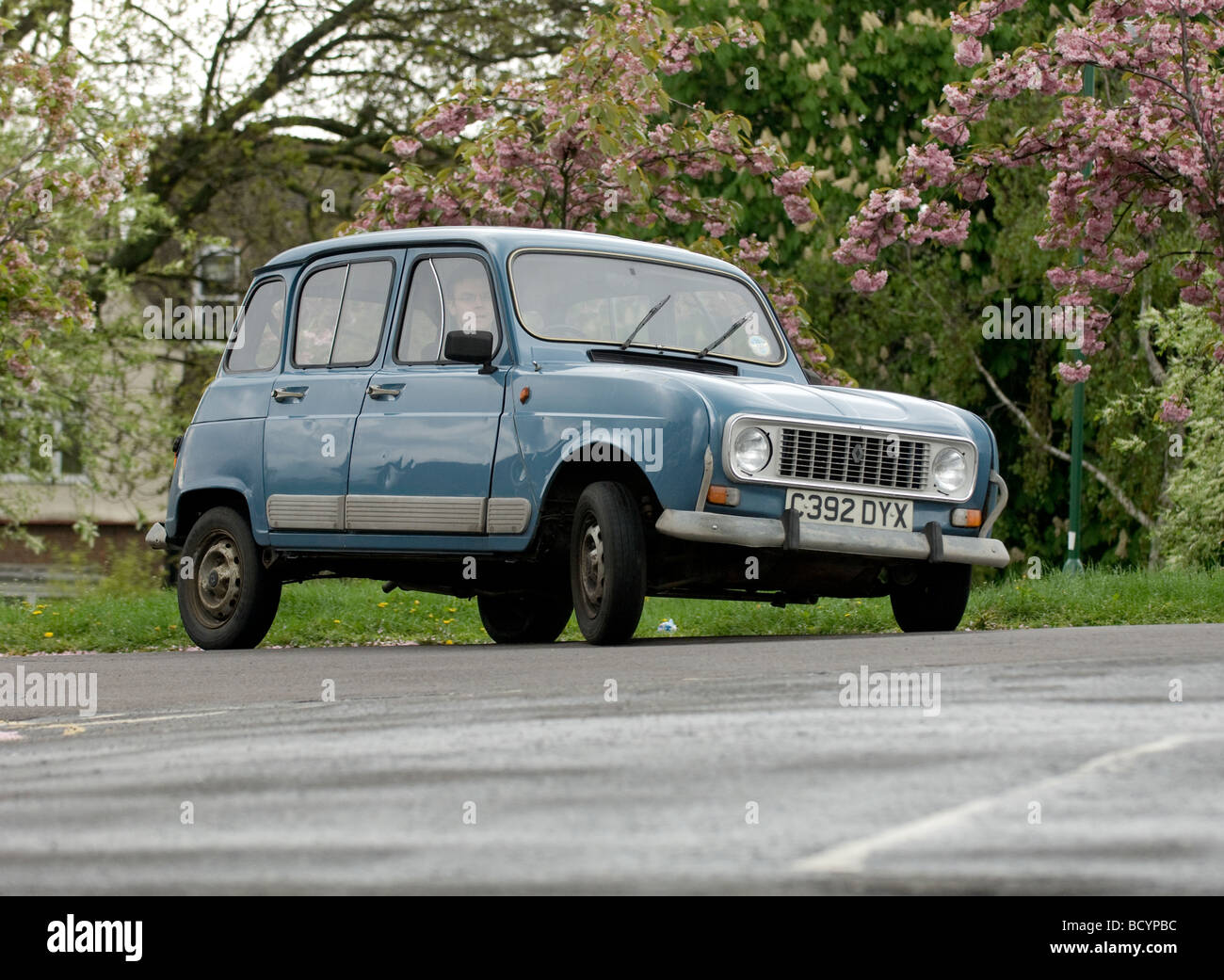 Renault 4 French compact car, small utility hatch back classic, front ...