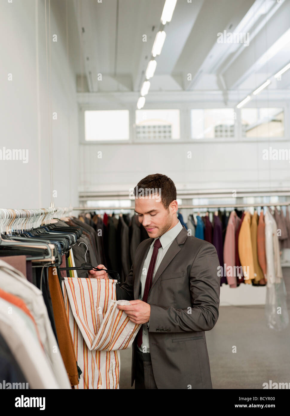 Young man clothing store pants hi-res stock photography and images - Alamy