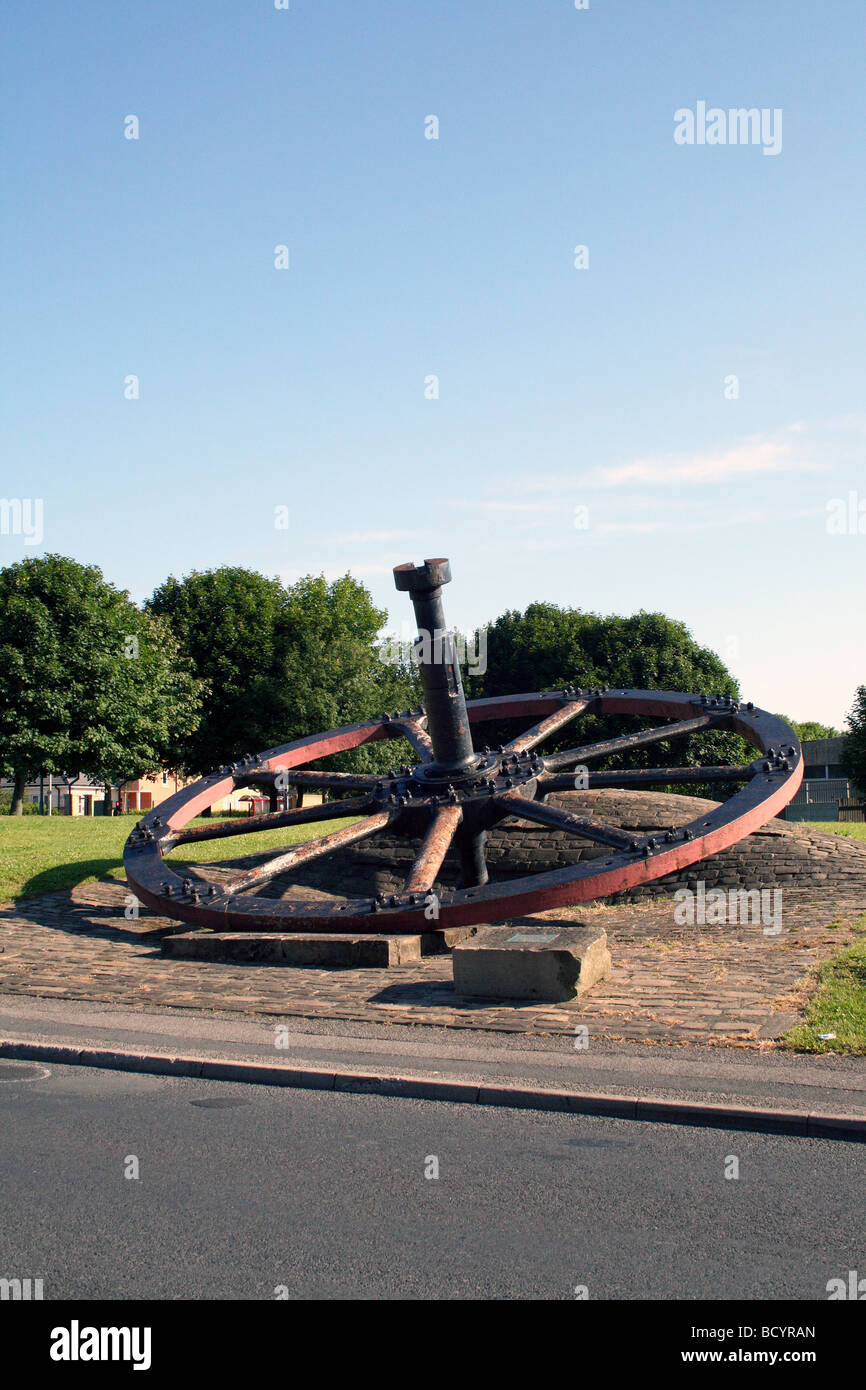 Fly wheel from the Old Low Moor Iron and Steel Works in Bradford ...