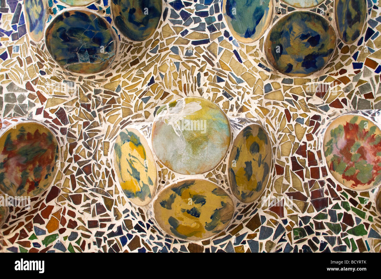 Mosaics Gaudi Architecture Barcelona