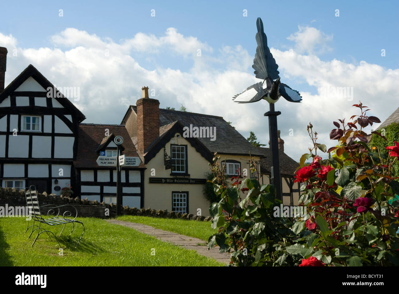 Ye Olde Salutation Inn and village centre Weobley Herefordshire England ...