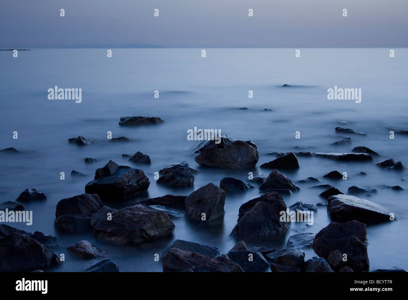 Seascape calm sea rocks hi-res stock photography and images - Alamy