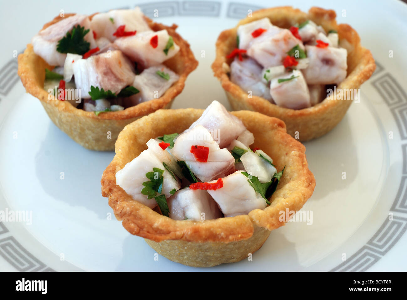 Panamenian Style Ceviche, Prepared With Fish Marinated In Lemon With ...