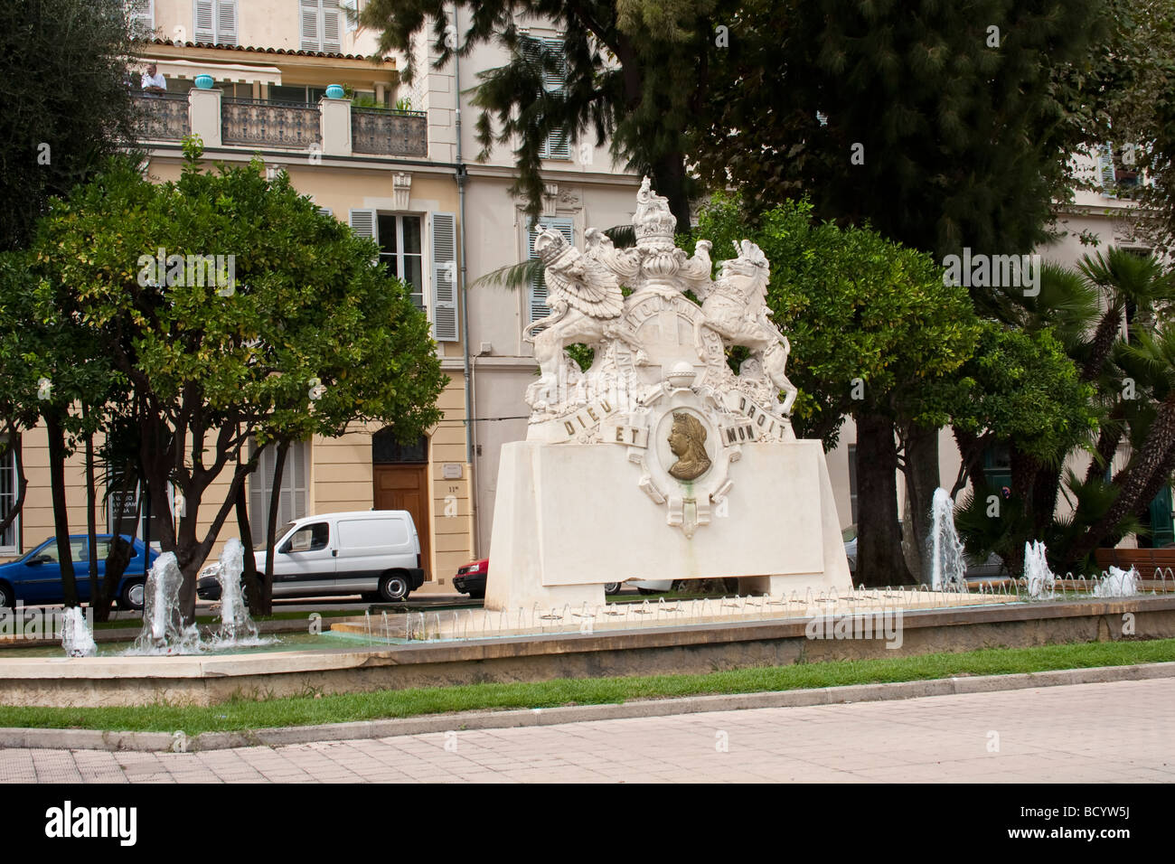 Monument in Menton, Cote d'Azur, French Riviera, France Stock Photo - Alamy