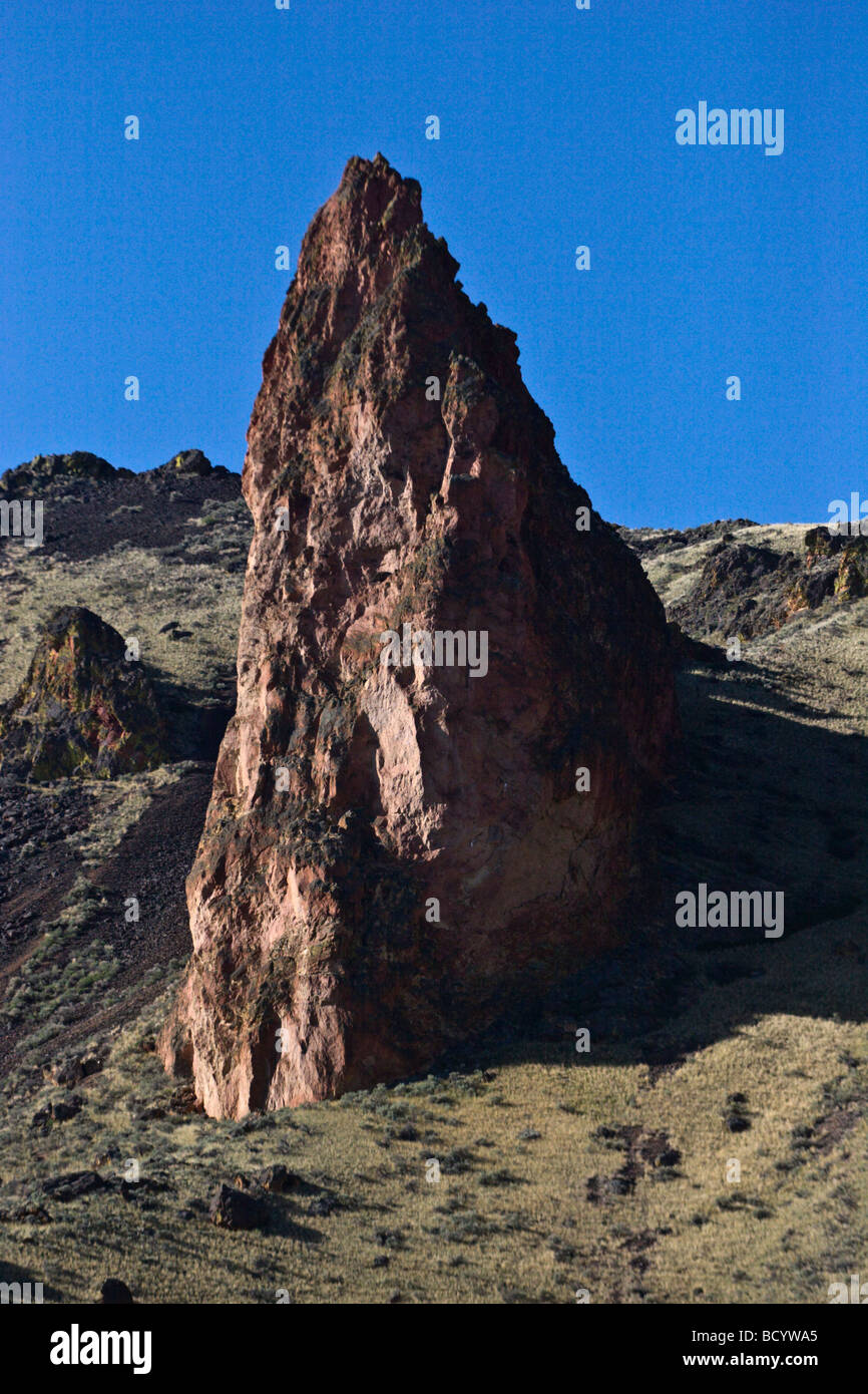 A LAVA ROCK FORMATION in the wild and scenic OWYHEE RIVER gorge EASTERN ...