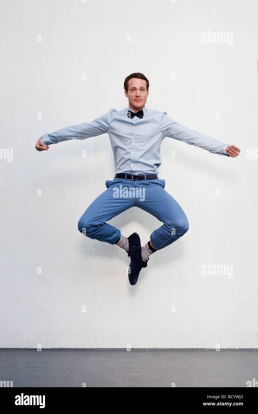 man jumping in the air Stock Photo - Alamy