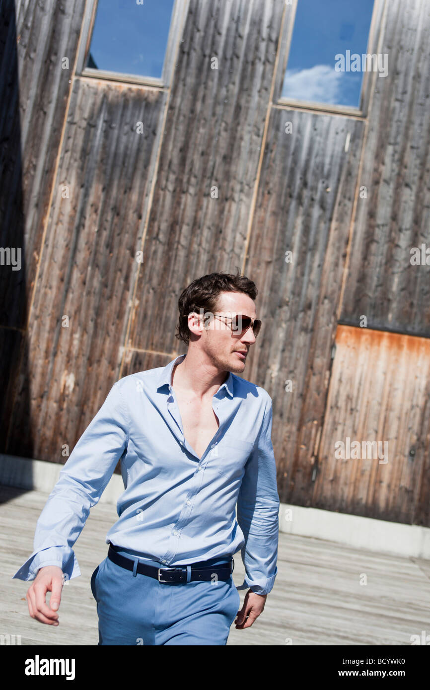man walking around in the open Stock Photo - Alamy