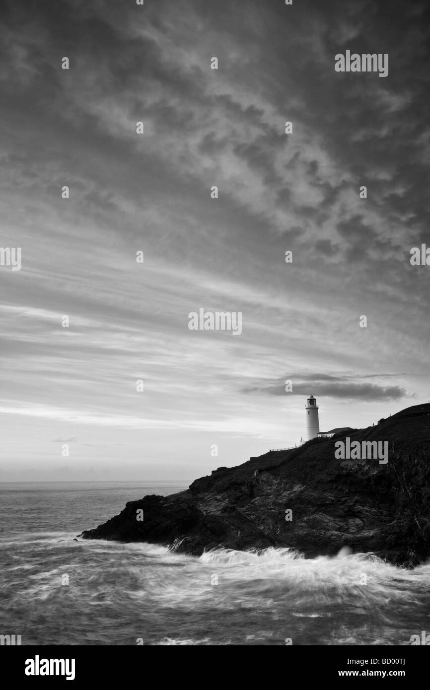 Calm ocean cornwall Black and White Stock Photos & Images - Alamy