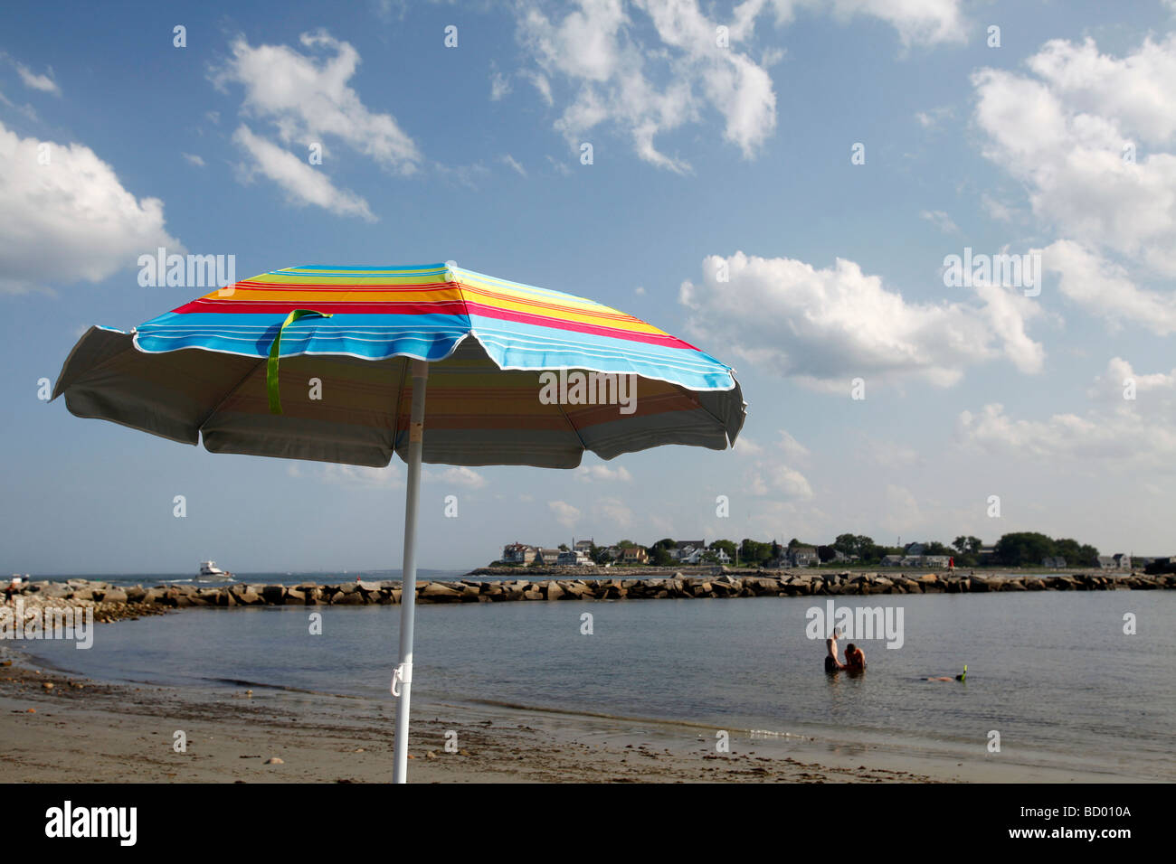 Beach umbrella, Scituate Harbor, Massachusetts Stock Photo - Alamy