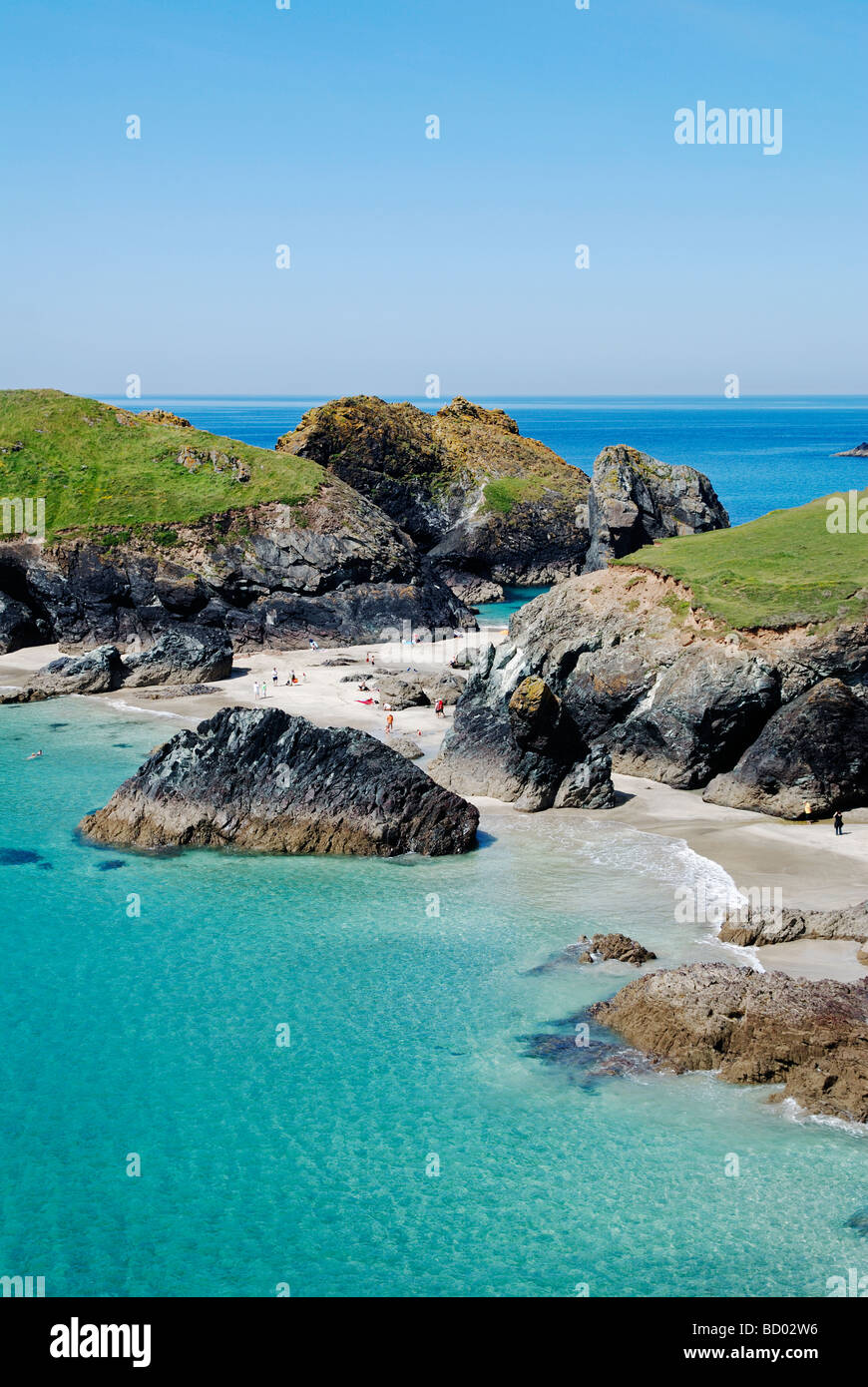 kynance cove near lizard point in cornwall,uk Stock Photo - Alamy