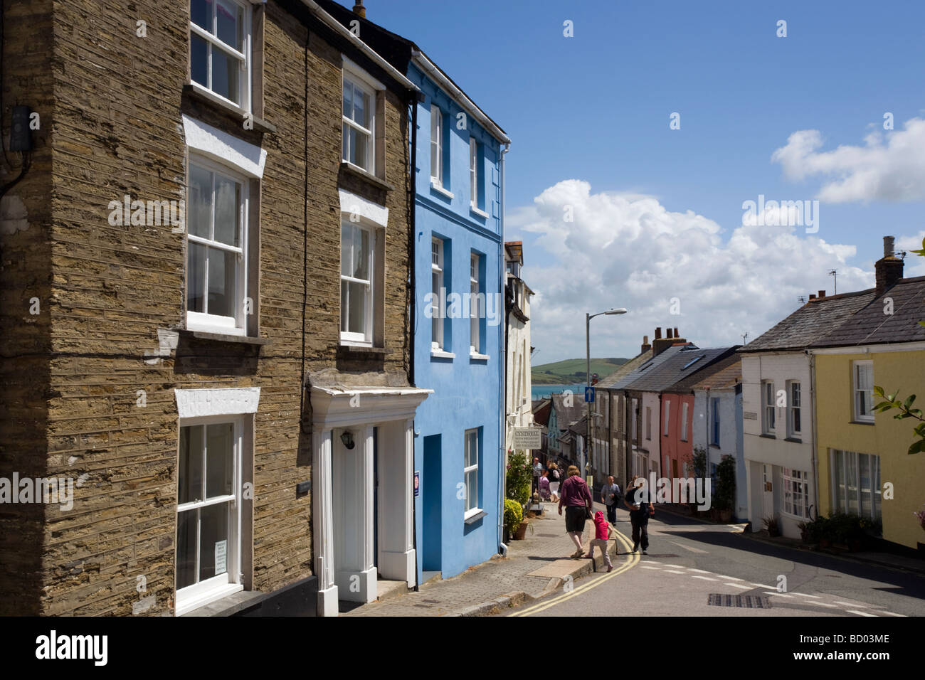 Colourful houses on Cross Street in Padstow Cornwall Stock Photo - Alamy