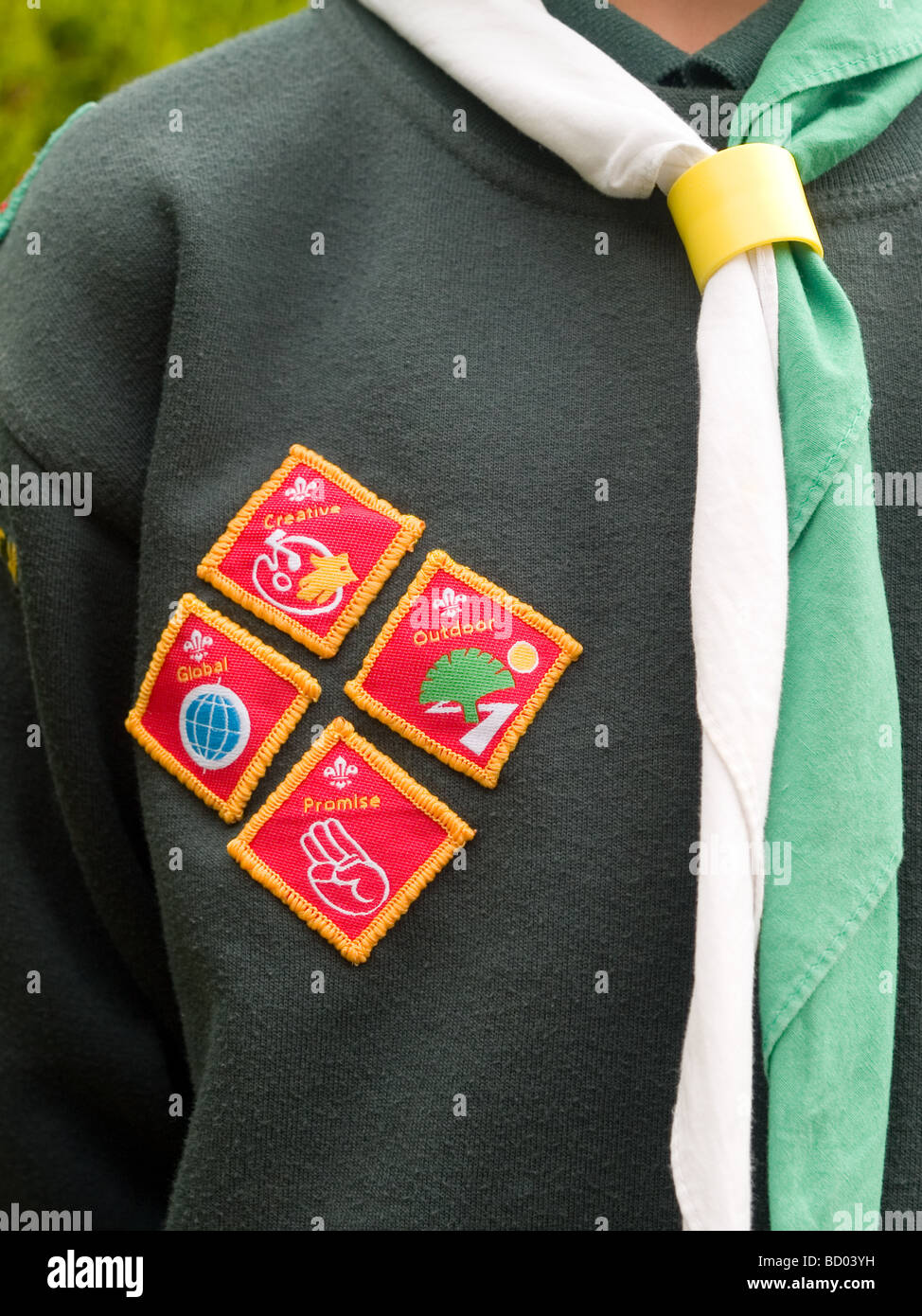 cub uniform badges scarf Stock Photo - Alamy