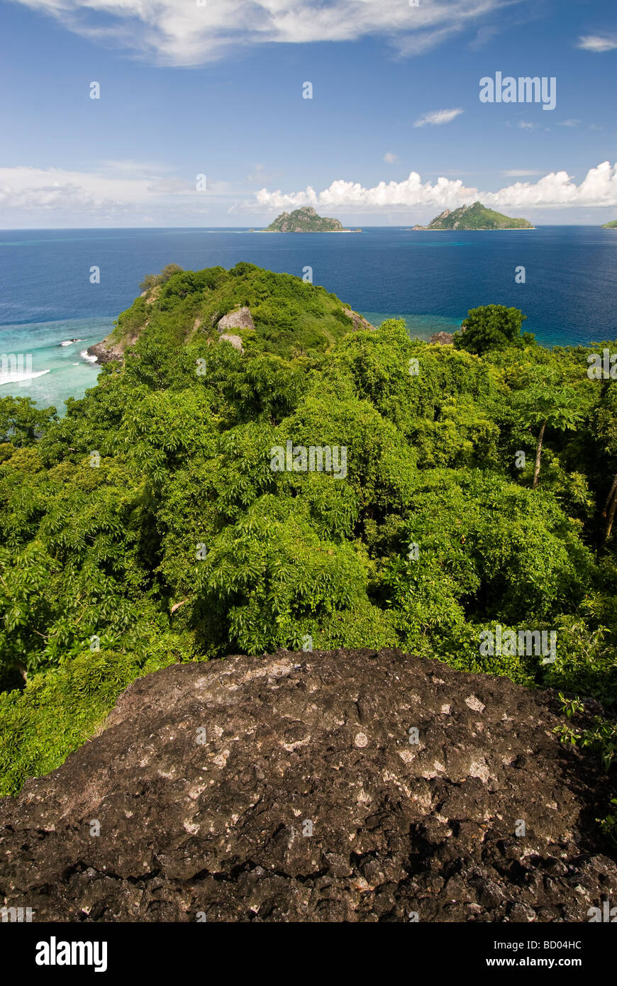 View from top of Matamanoa Island Resort, Mamanuca Islands, Fiji Stock ...