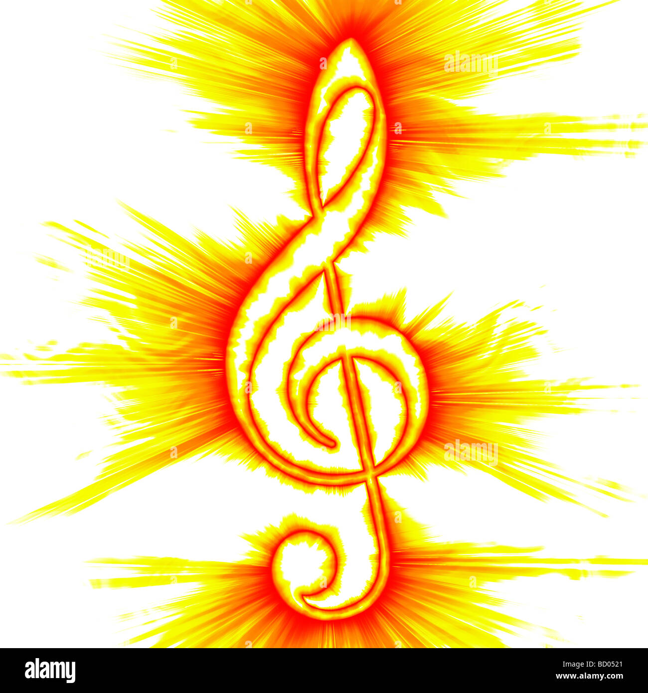 Fiery Music Note
