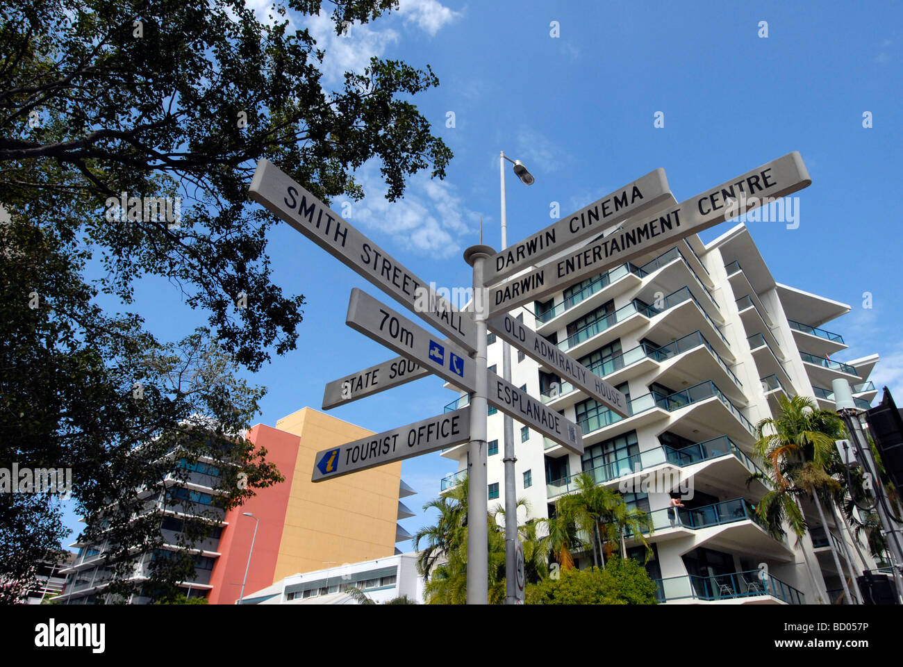 Street signs on Mitchell Street in Darwin Australia Stock Photo - Alamy