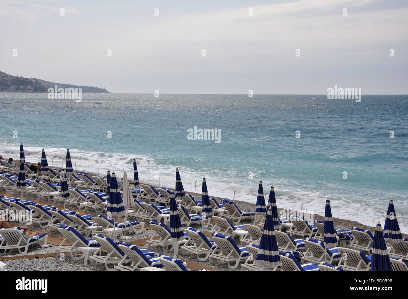 Mediterranean Sea beach in Nice, France Stock Photo - Alamy