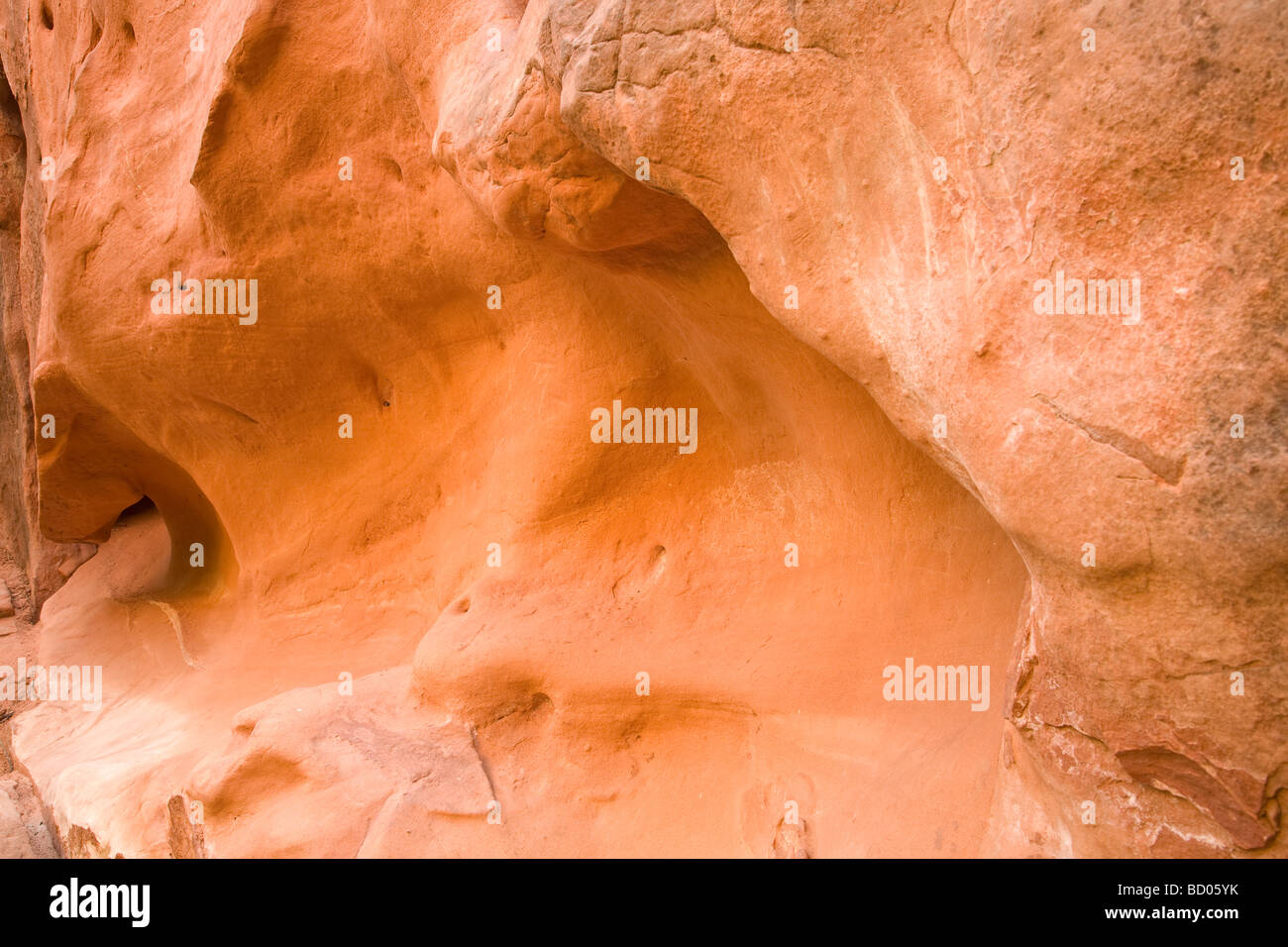 Smooth rock formation due to water erosion on sedimentary rock Stock ...