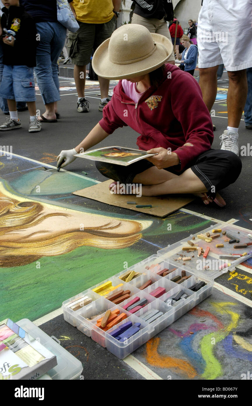Chalk art festival santa barbara hi-res stock photography and images ...
