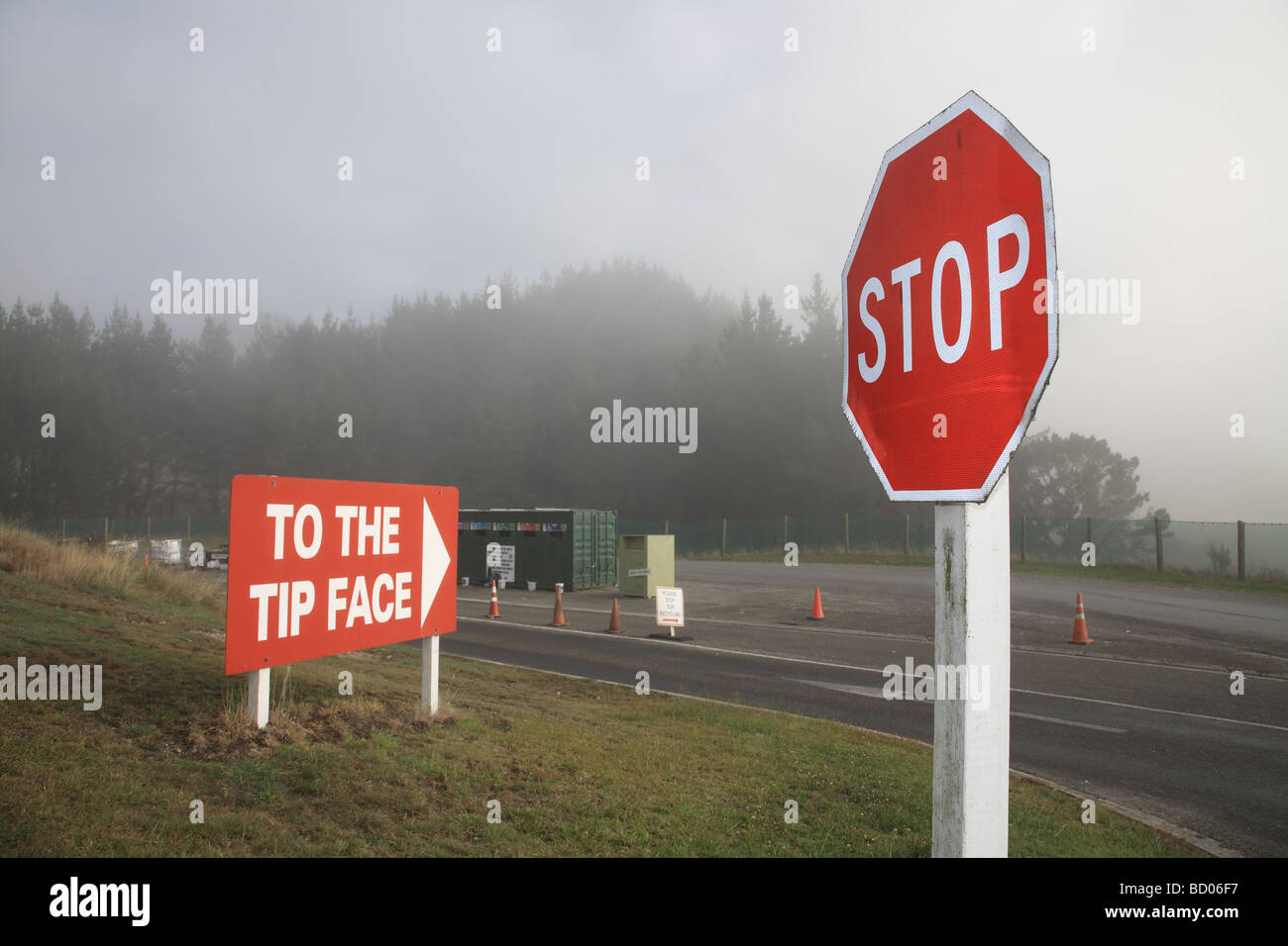Entrance to Landfill and Recycling Depot Stock Photo - Alamy