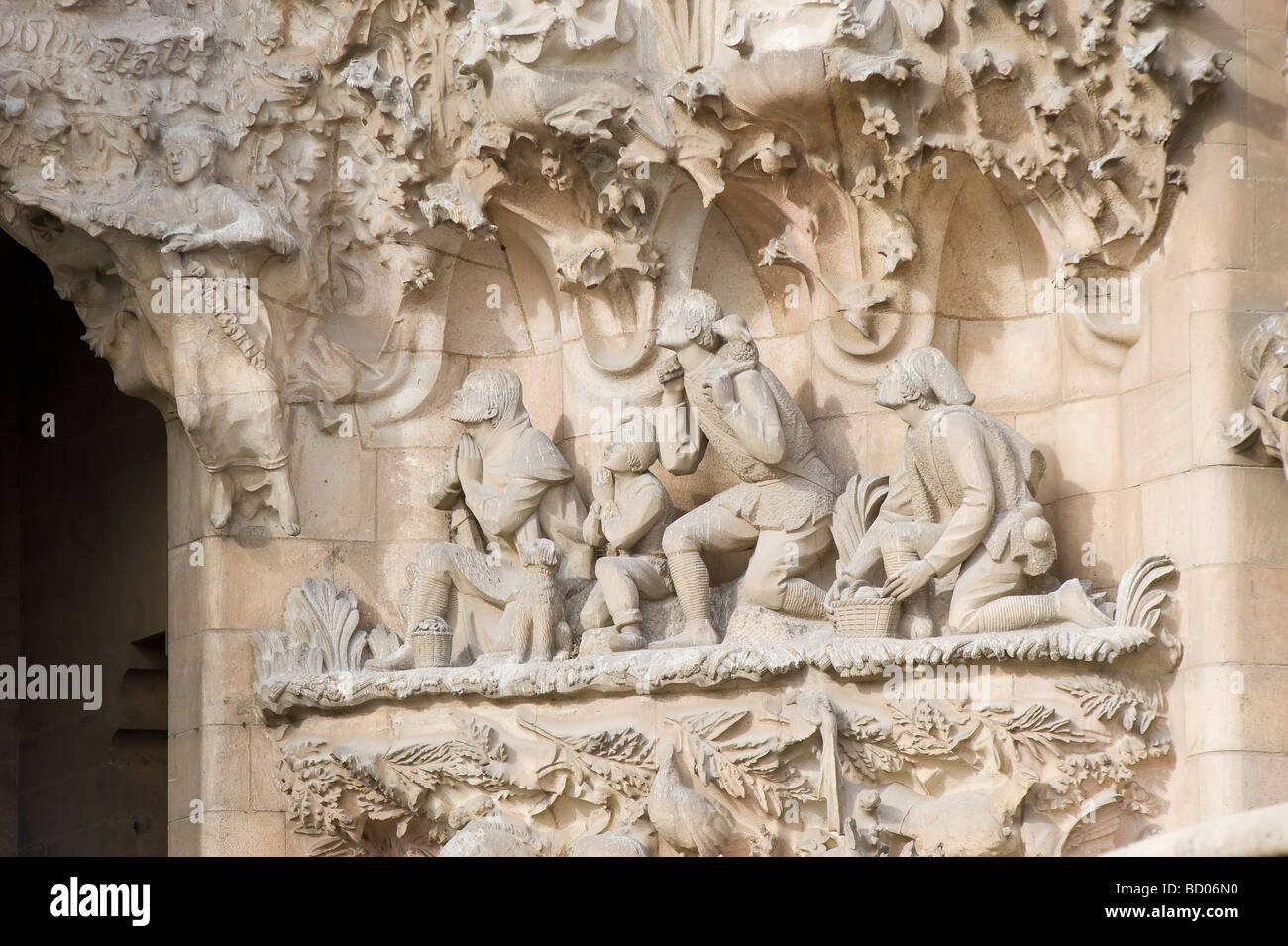 Sagrada Família Sculptures of the Nativity Façade Barcelona Catalonia ...