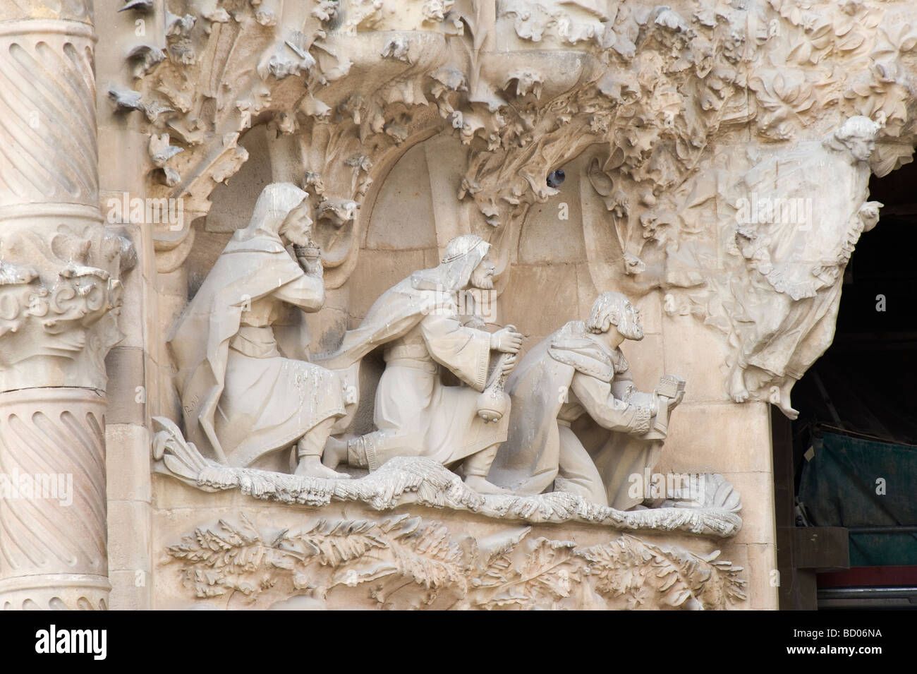 Sagrada Família Sculptures of the Nativity Façade Barcelona Catalonia ...