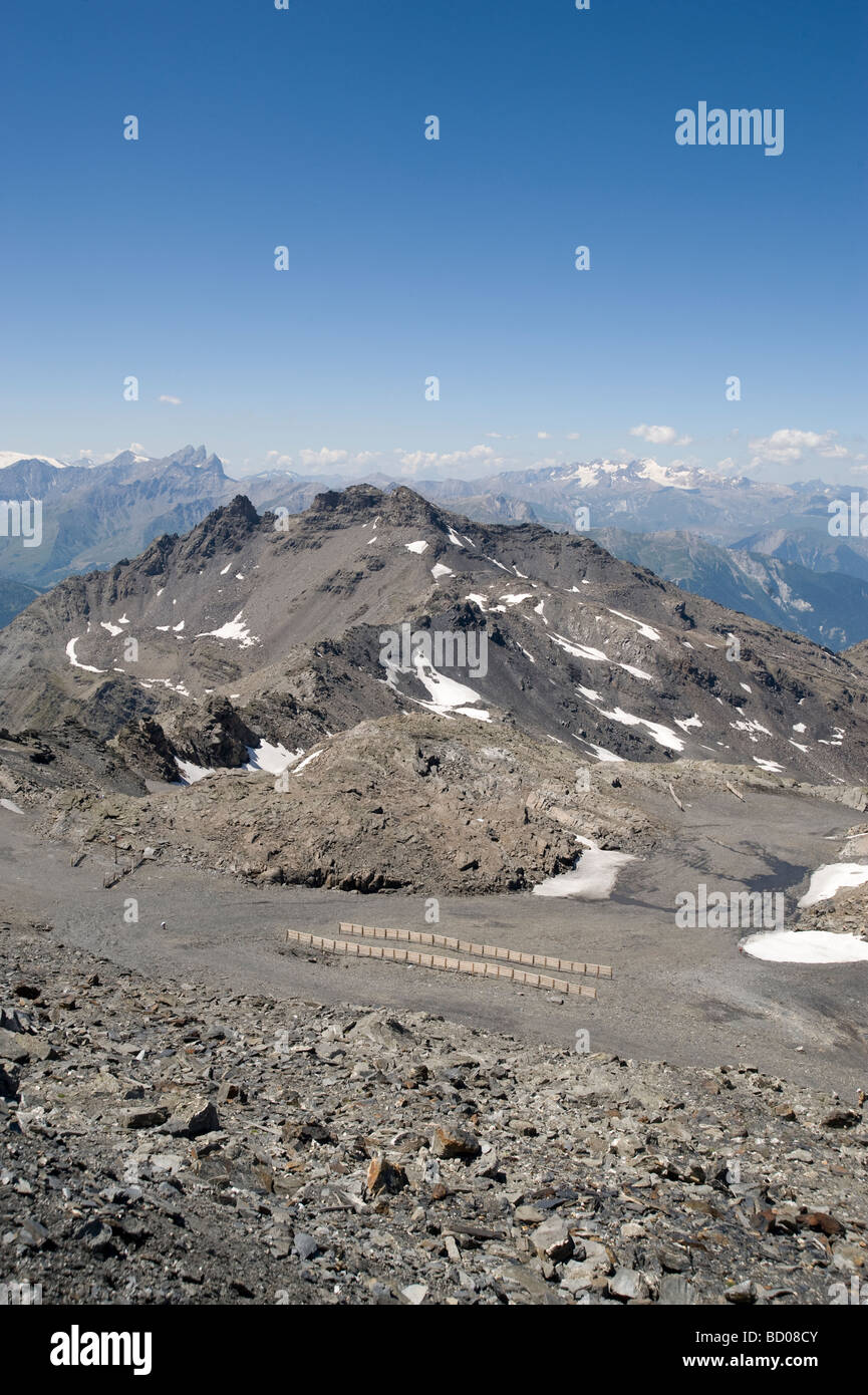 The summit of Cime de Caron above Val Thorens ski resort in summer ...