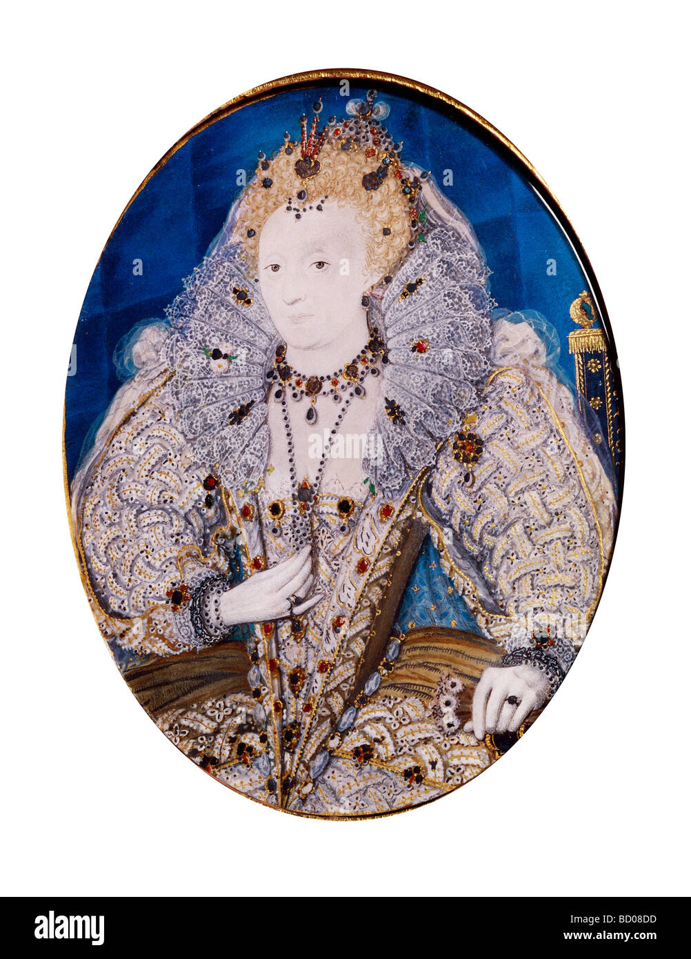 Elizabeth portrait by hilliard Cut Out Stock Images & Pictures - Alamy