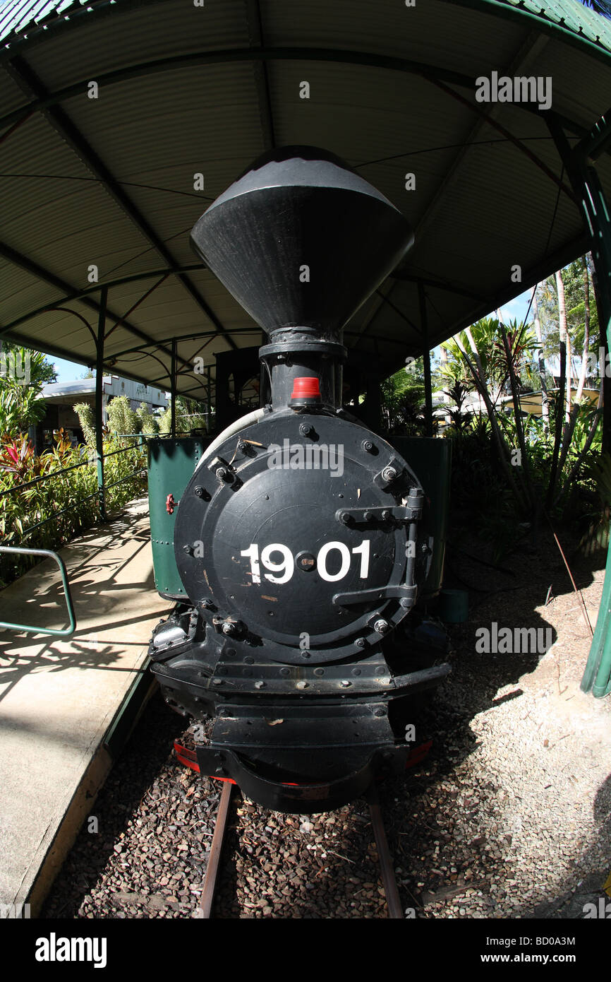 FISHEYE VIEW OF FRONT OF STEAM TRAIN B Stock Photo - Alamy