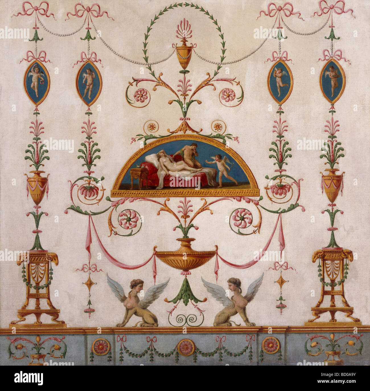 Chimney board, by Robert Adam. England, 18th century Stock Photo - Alamy