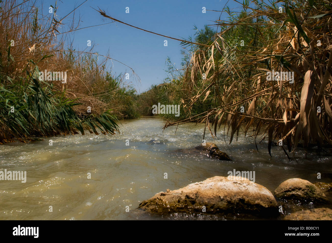 The Jordan river flowing at the northern Jordan valley Israel Stock ...