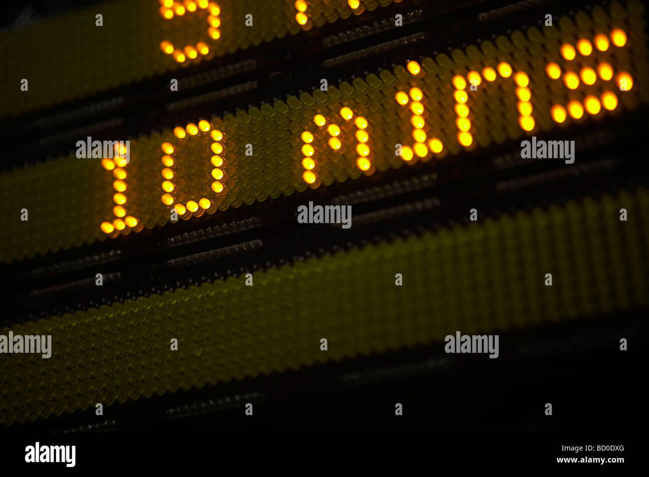 10 minutes light up sign Stock Photo - Alamy