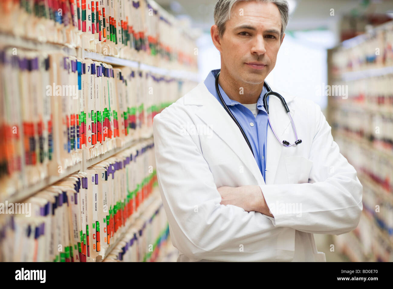 Male Doctor looking concerned Stock Photo - Alamy