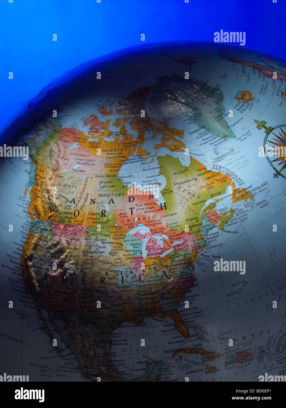 Globe, North America Stock Photo - Alamy