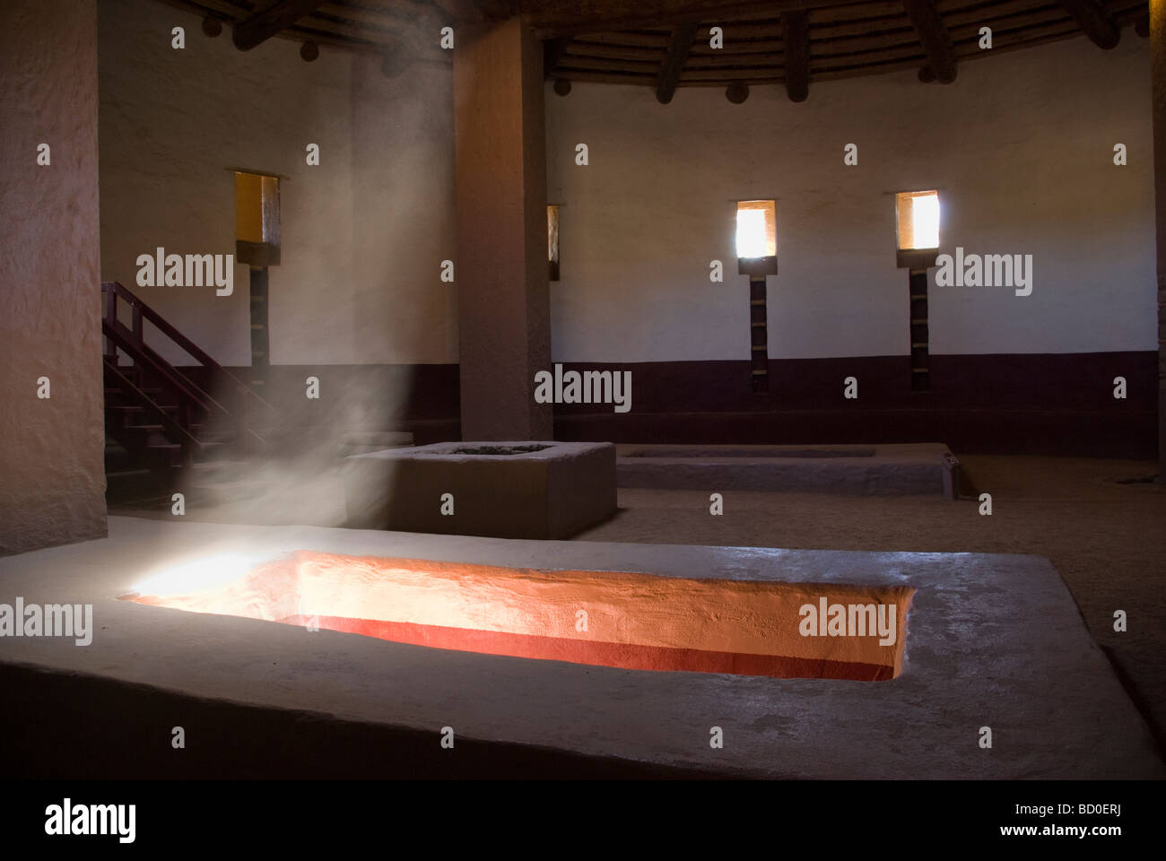 Inside building, Aztec Ruins National Monument, New Mexico Stock Photo ...