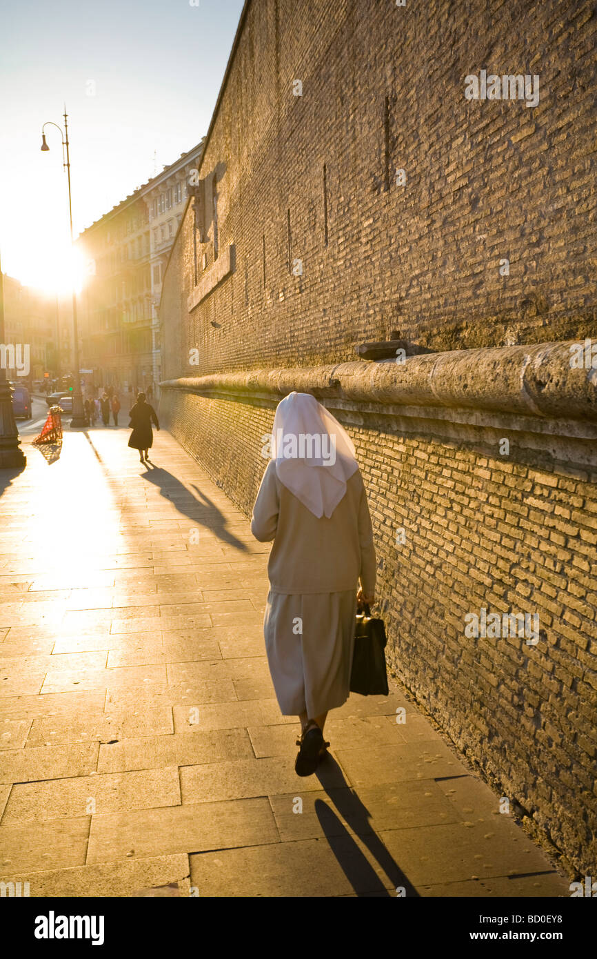 Nun walks hi-res stock photography and images - Alamy