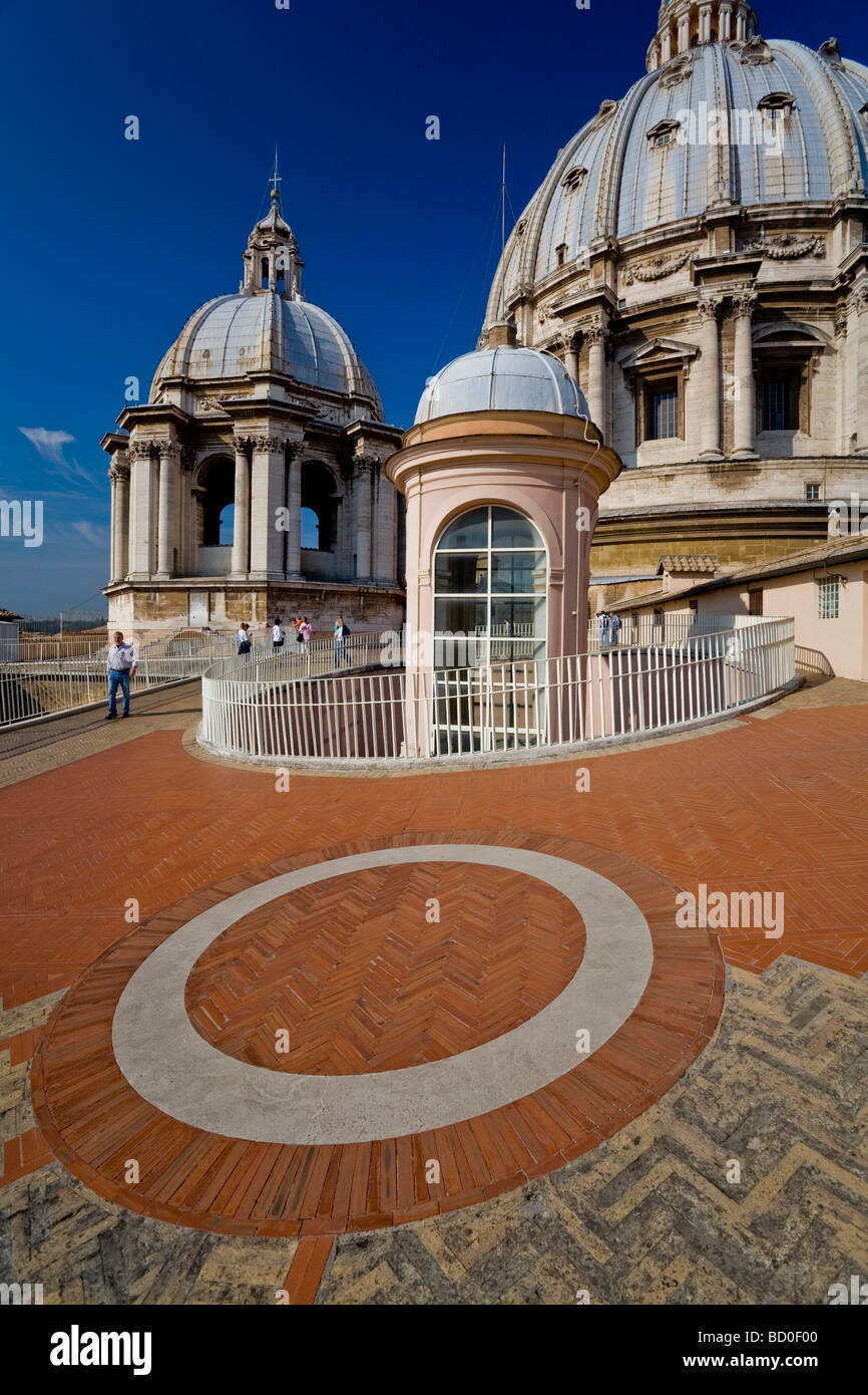 The dome of Saint Peter's Basilica as seen from the roof of the main ...