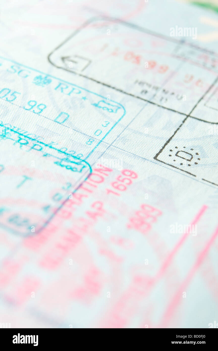 US Passport inside page Stock Photo - Alamy