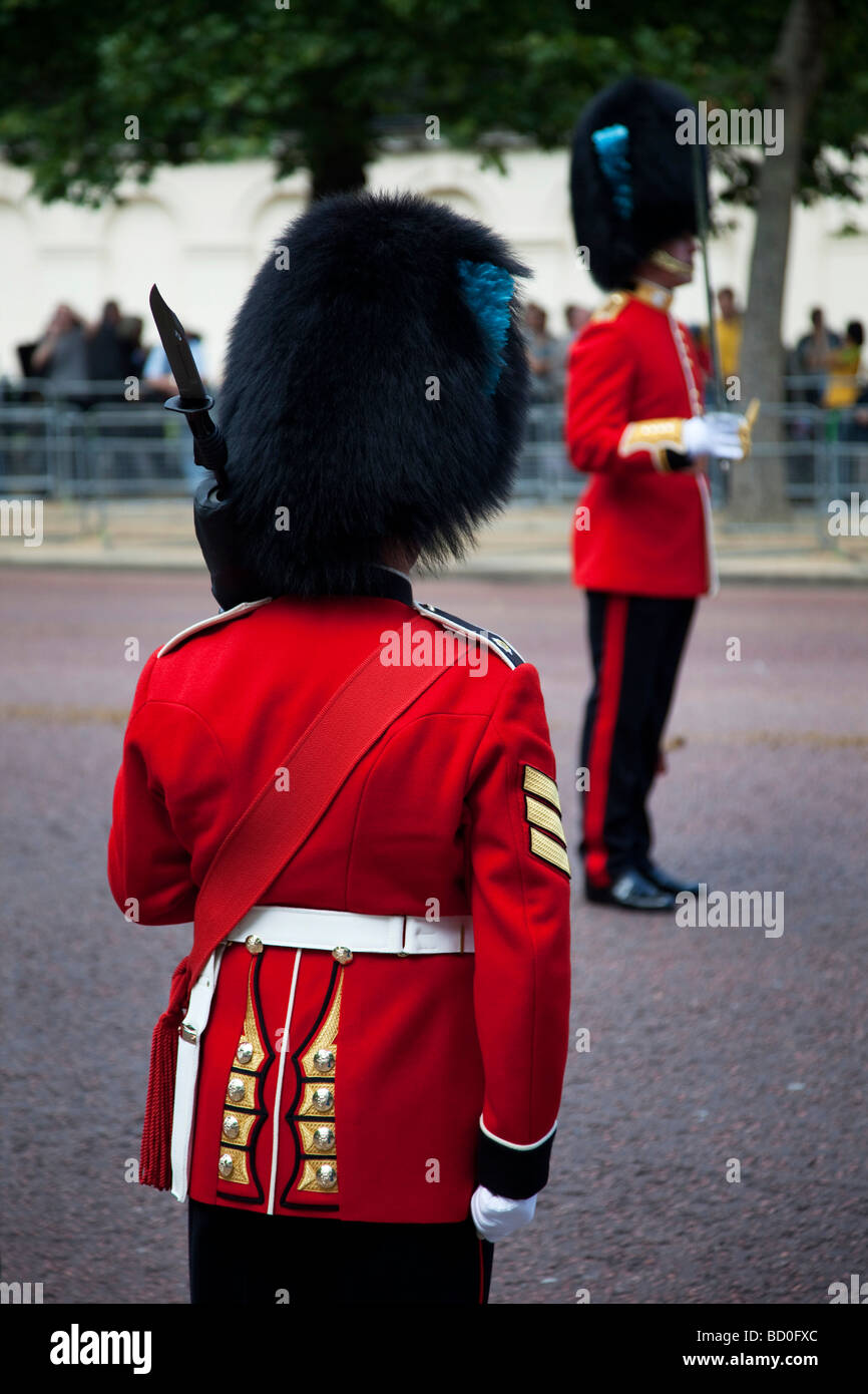 Soldiers of the British Army Guards in London following the ceremonial ...