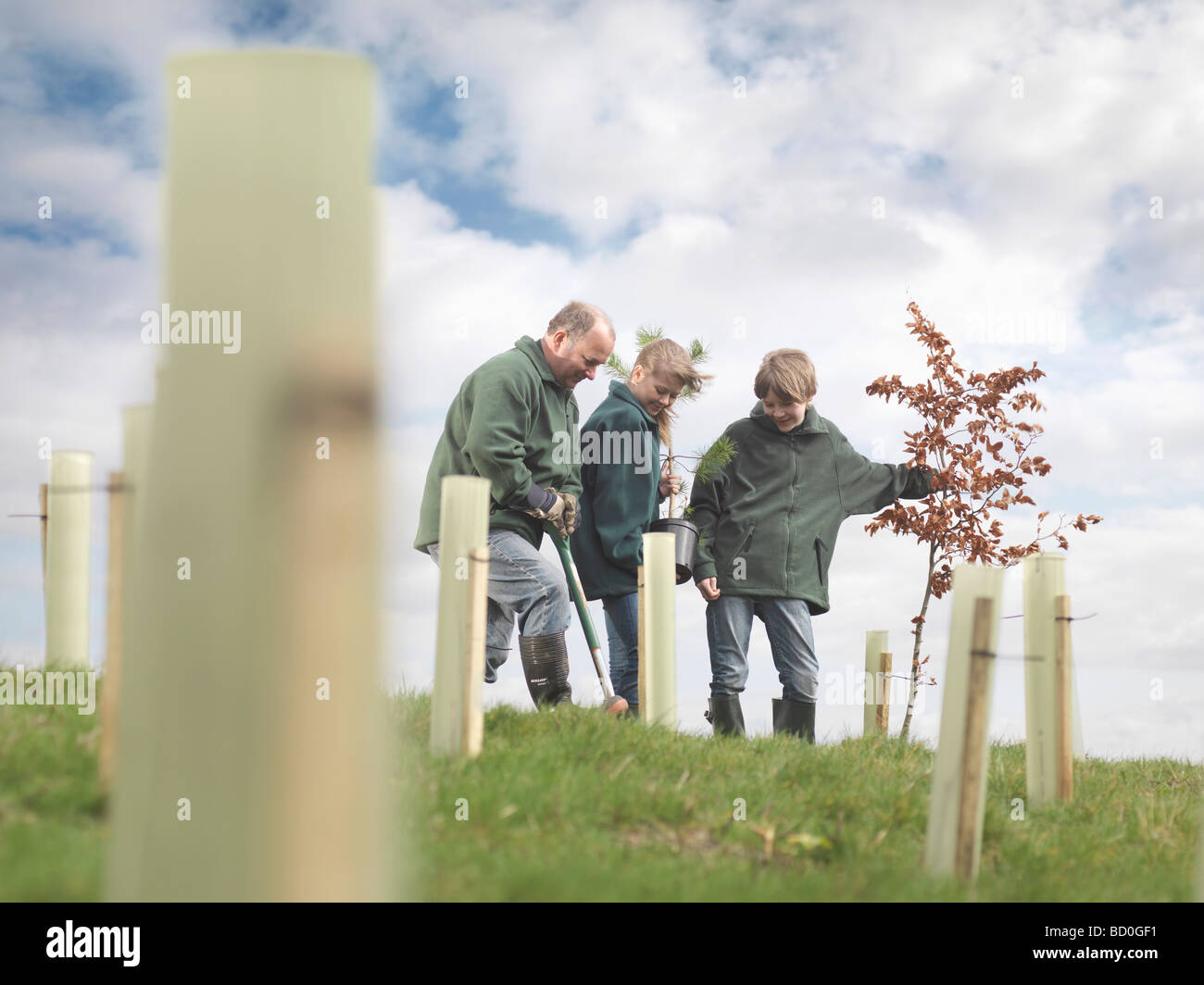 Children planting trees hi-res stock photography and images - Alamy