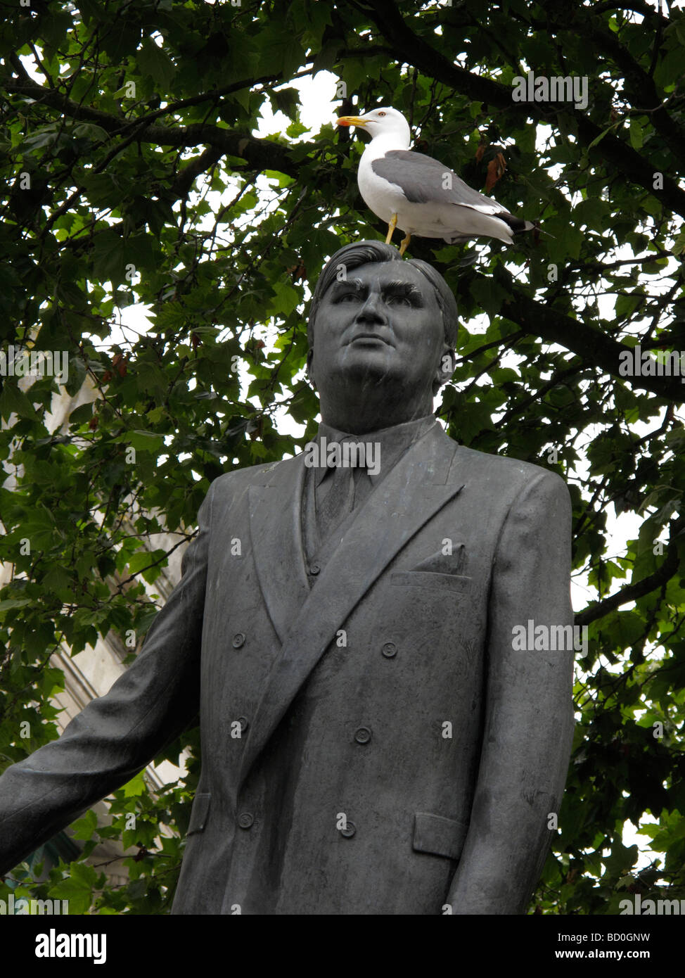 Anurin Bevan Statue Cardiff Wales UK Stock Photo - Alamy