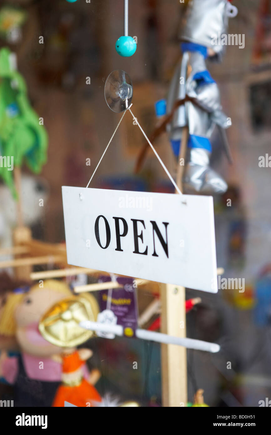Open sign on a shop door Stock Photo - Alamy