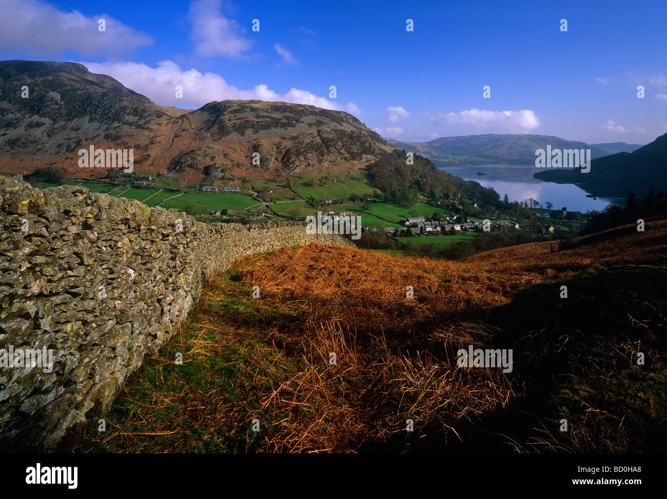 Ullswater and Glenridding viewed from Birkhouse Moor, Lake District ...