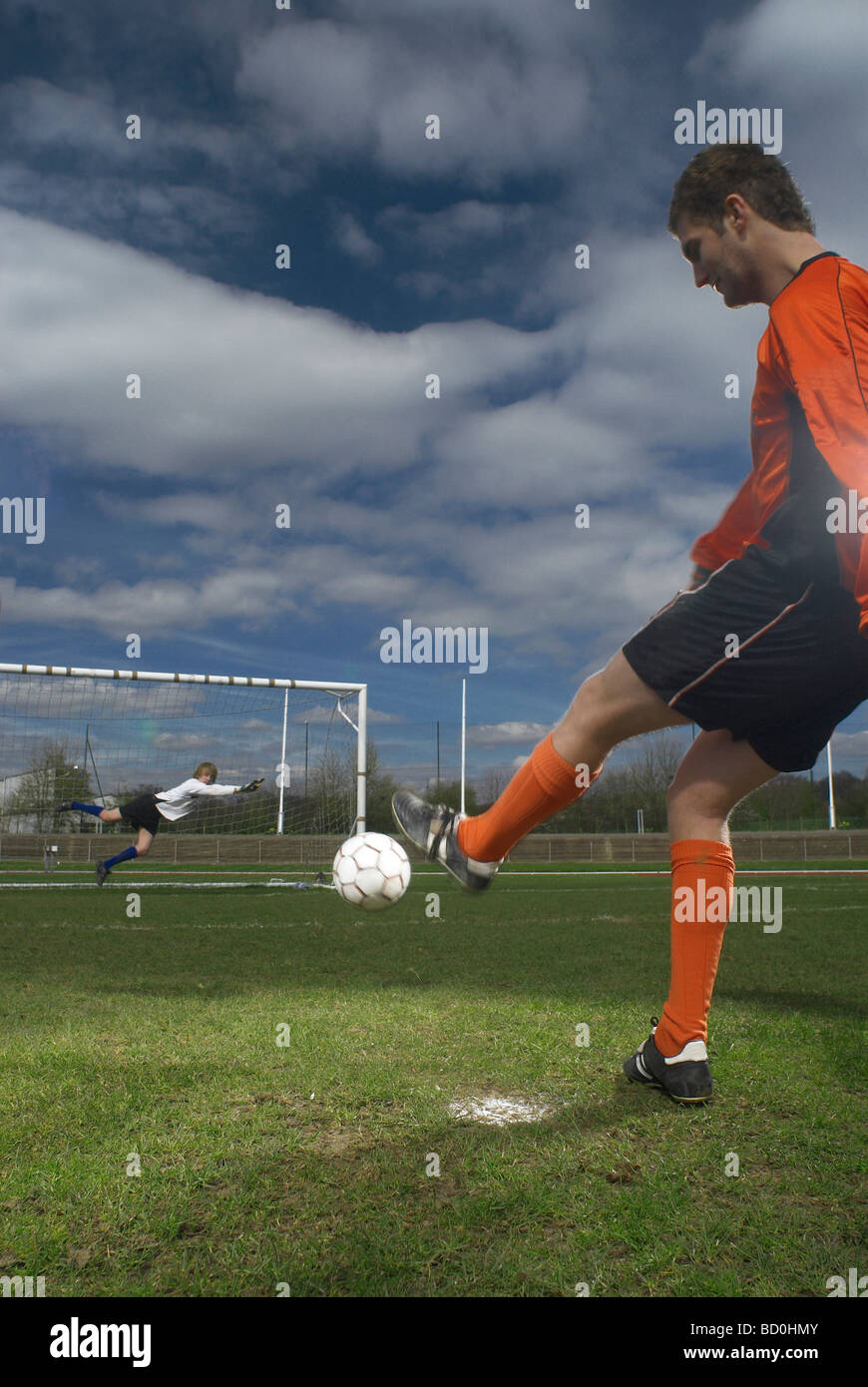 Footballer taking penalty hi-res stock photography and images - Alamy