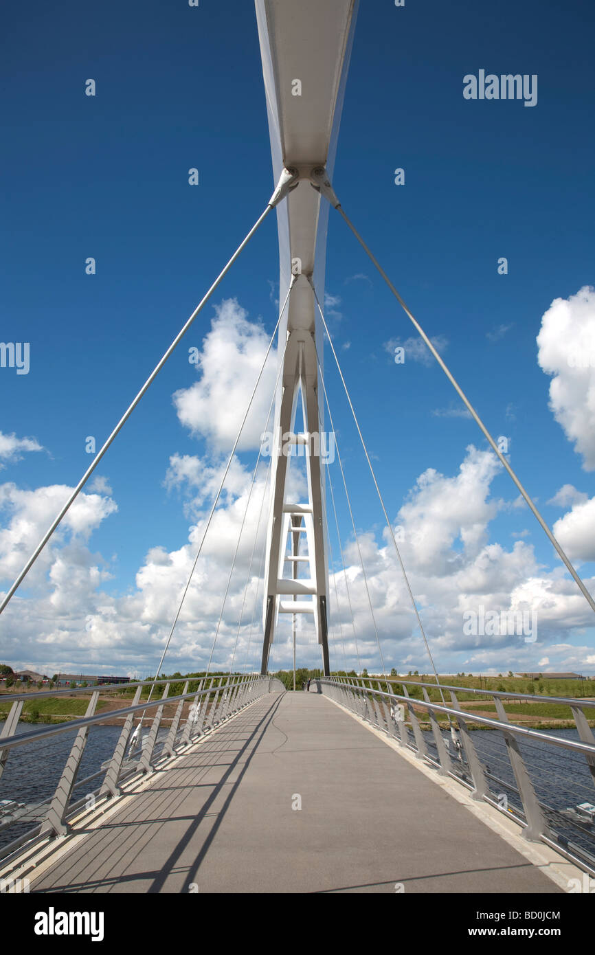 The new Infinity Bridge in Stockton on Tees, Teesside, England Stock ...
